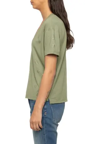 Zadig&Voltaire Marta Embellished V-neck T-shirt - Tea