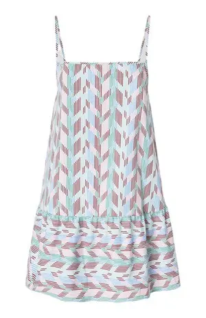 Missoni Wide Mini Cover-up Dress In Printed Cotton Poplin - Multicoloured