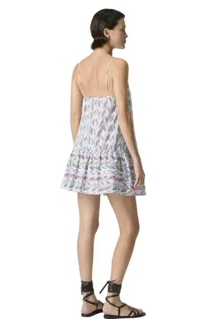 Missoni Wide Mini Cover-up Dress In Printed Cotton Poplin - Multicoloured