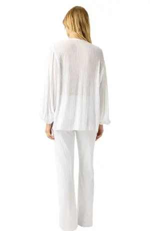 Missoni Ribbed Viscose Lamé Blouse With Sequins - White
