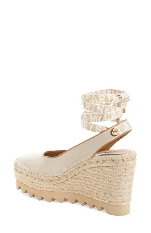 Stella McCartney Gaia Espadrille Wedge Slingback Pumps