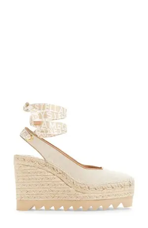 Stella McCartney Gaia Espadrille Wedge Slingback Pumps