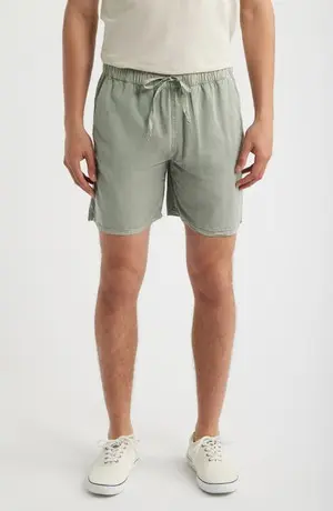 ALEX CRANE Air Organic Cotton Drawstring Shorts - Riverstone