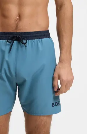 BOSS Starfish Solid Swim Trunks