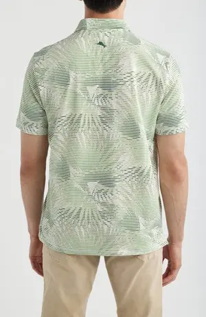 Tommy Bahama Islandzone® Costa Wave Fiore Fronds Polo Shirt - Tequila