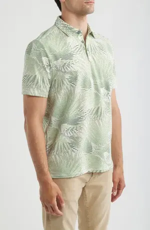 Tommy Bahama Islandzone® Costa Wave Fiore Fronds Polo Shirt - Tequila