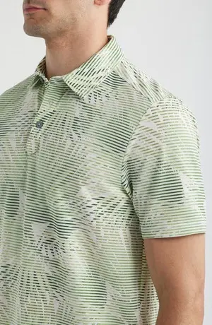 Tommy Bahama Islandzone® Costa Wave Fiore Fronds Polo Shirt - Tequila