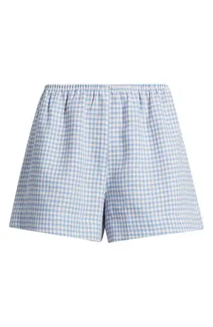 REFORMATION Nora Linen Shorts - Stellar Check