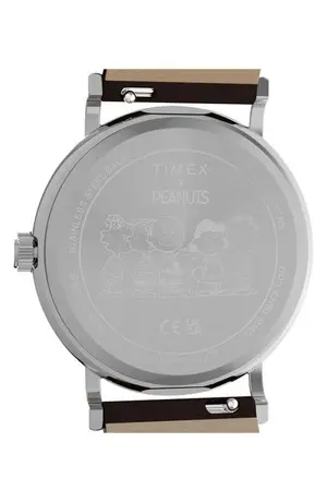 Timex® Timex X Peanuts Baseball Watch - Brown/silverone