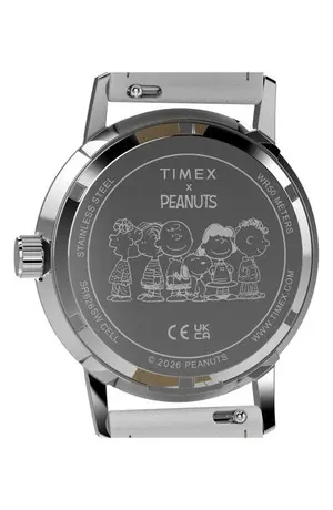 Timex® X Peanuts® Marlin® 38mm Leather Strap Watch