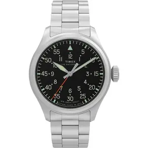 Timex® Timex Waterbury Ace 41mm Stainless Steel Bracelet Watch - Black/silverone