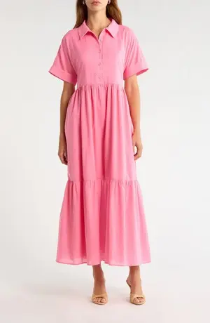 Tiered Shirtdress
