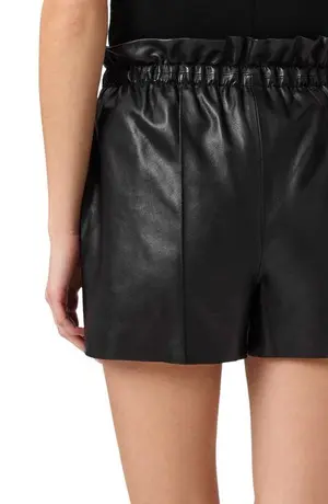 ALLSAINTS Fran Leather Shorts - Black