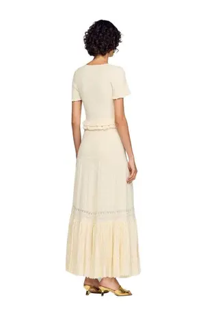 Sandro Decorative Knit Maxi Skirt