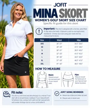 JOFIT Mina Golf Skort - Black