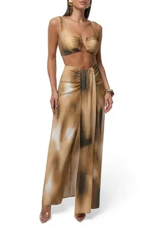JLUXLABEL Flowing Elegance Maxi Skirt With Side Slit