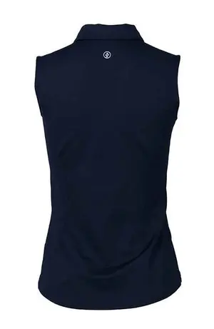 JOFIT Sleeveless Textured Honeycomb Quarter-zip Golf Polo