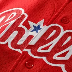 Mitchell & Ness Jimmy Rollins Philadelphia Phillies Cooperstown Mesh Batting Practice Button-up Jersey