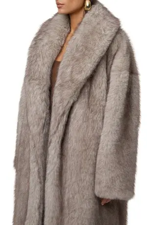 JLUXLABEL Aspen Days Faux Fur Coat