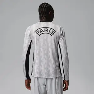 JORDAN BRAND Black Paris Saint-germain Long Sleeve Pre-match Dri-fit Top