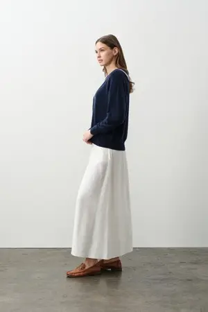 Naked Cashmere Diana Tennis Sweater - Navy/ecru