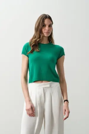 Naked Cashmere Donna Cap Sleeve Crewneck Sweater