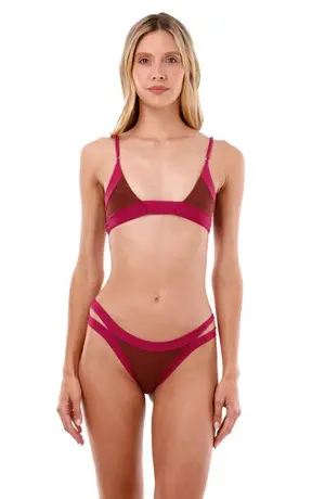 MALAI Halo Colorblock Bikini Top