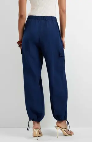 Trina Turk Alico Cargo Pants With Ankle Ties