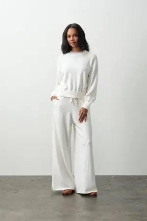 Naked Cashmere Katie Cotton Cashmere Crewneck - Ecru