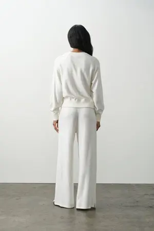 Naked Cashmere Katie Cotton Cashmere Crewneck - Ecru
