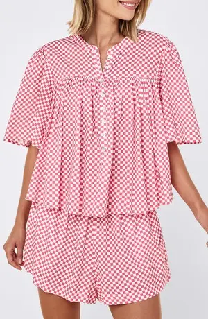 PAPINELLE Anais Gathered Short Pajamas