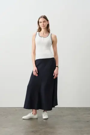 Naked Cashmere Camille Cotton Cashmere Tank - Ecru/multi
