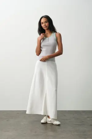 Naked Cashmere Camille Cotton Cashmere Tank - Heather Grey/multi