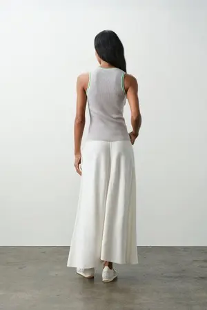 Naked Cashmere Camille Cotton Cashmere Tank - Heather Grey/multi