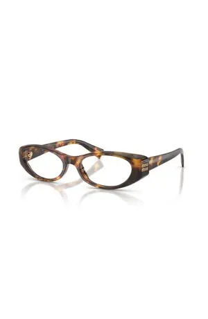 Miu Miu Oval Optical Glasses - Tortoise