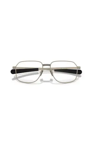 Moncler Rectangle Full Rim Metal Eyeglasses - Copper