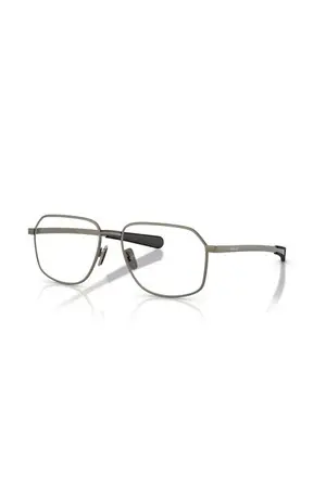 Moncler Rectangle Full Rim Metal Eyeglasses - Grey