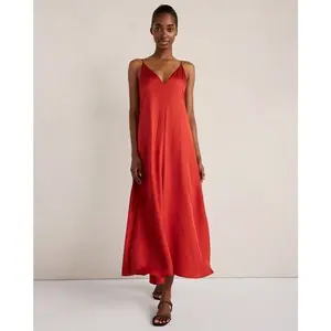 HAVEN WELL WITHIN Silky Maxi Dress - Tomato