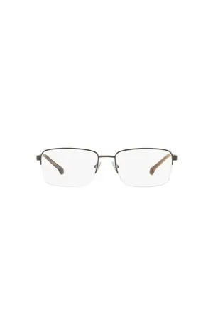 Brooks Brothers Rectangle Semi-rim Eyeglasses - Brown