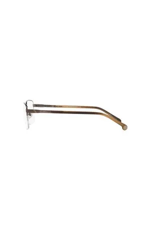 Brooks Brothers Rectangle Semi-rim Eyeglasses - Brown