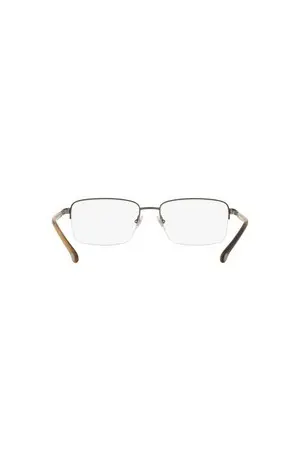 Brooks Brothers Rectangle Semi-rim Eyeglasses - Brown