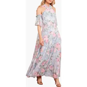 NEEDLE & THREAD Camille's Garden Halter Neck Ankle Gown