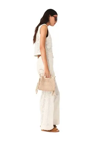 Maje Floral Guipure Lace Jacket - Ecru
