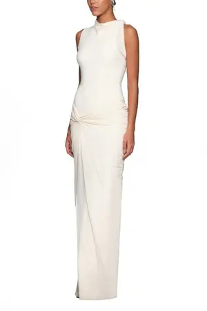 ET OCHS Imogen Knit Combo Gown - Ivory