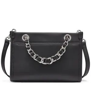 Karl Lagerfeld Paris Savoie Crossbody Bag With Embellished Flower - Black/silver