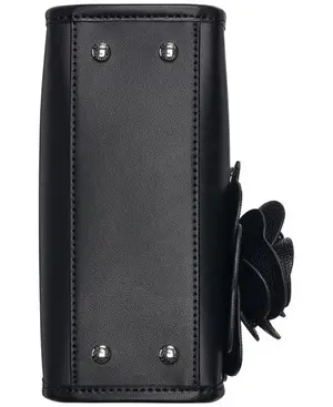 Karl Lagerfeld Paris Savoie Crossbody Bag With Embellished Flower - Black/silver