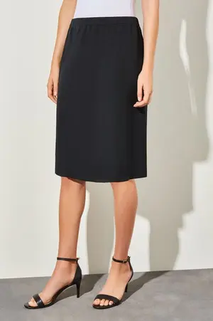 Ming Wang Straight Knit Skirt