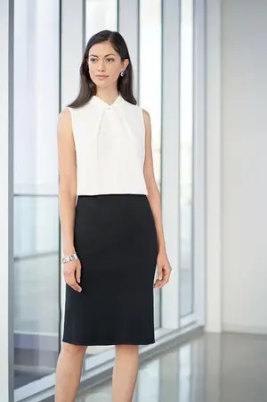Ming Wang Straight Knit Skirt