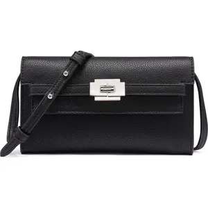 Dkny Bryar Wallet On A String - Black/silver