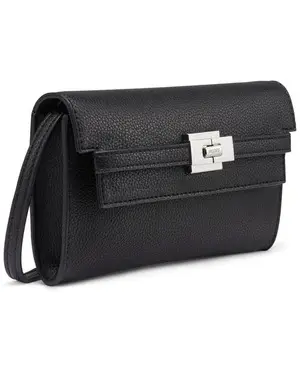 Dkny Bryar Wallet On A String - Black/silver